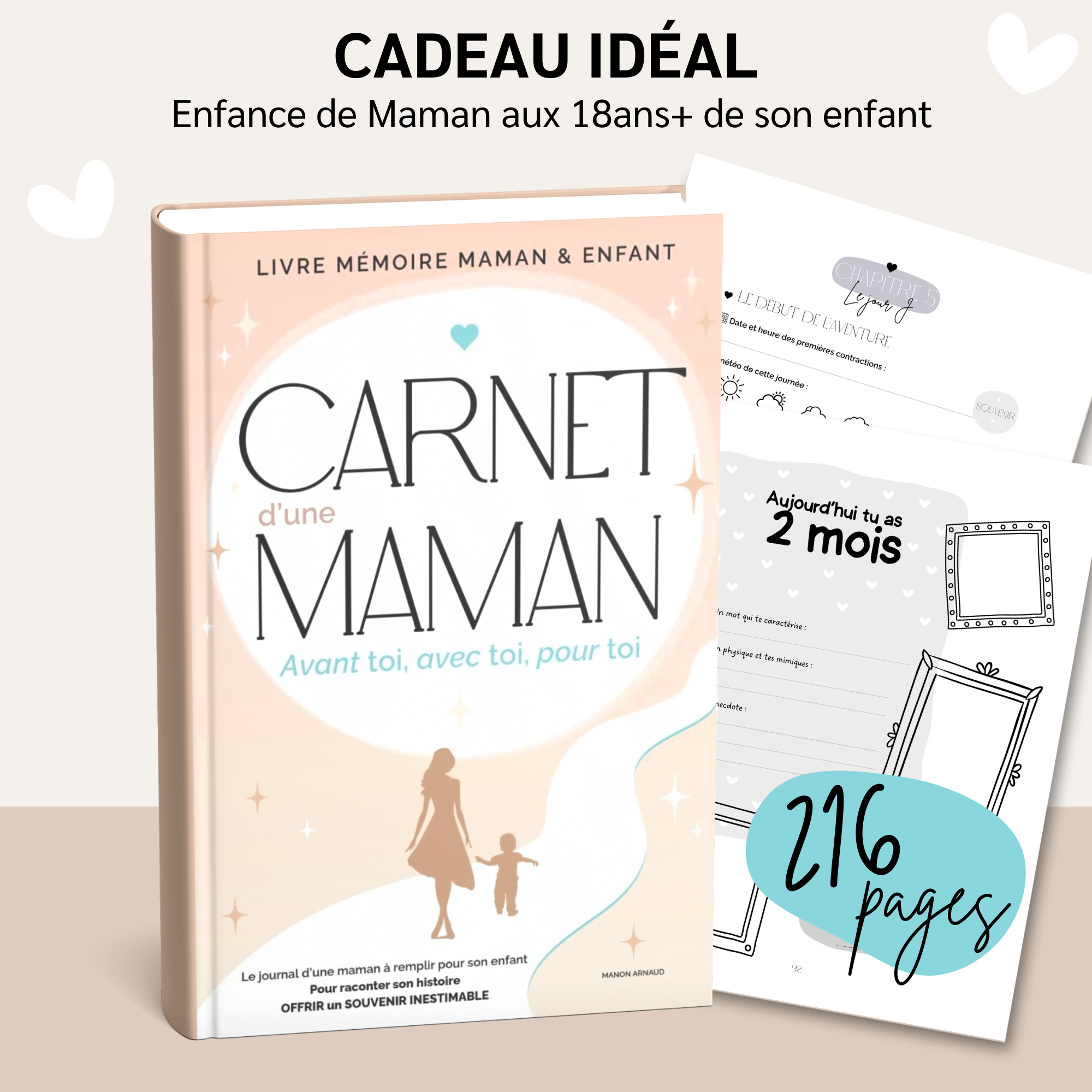 Carnet de Notes Maman – Journal de Bord Maternité & Cadeau Fête des Mè ...